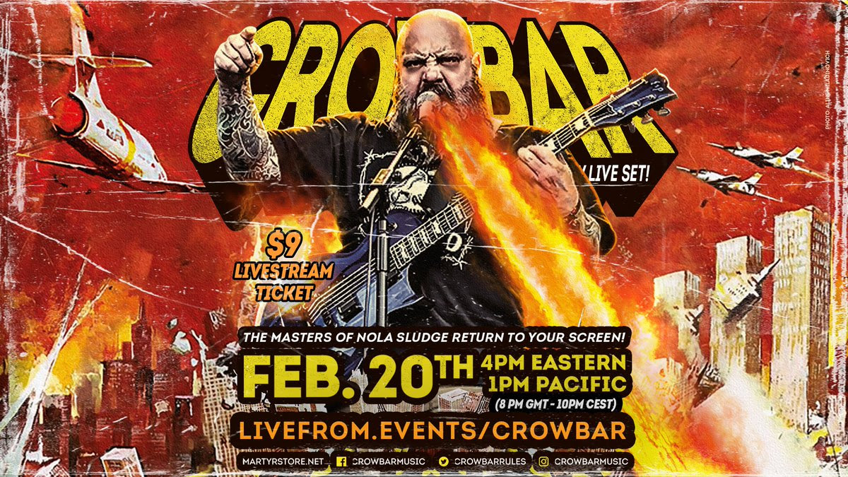 CROWBAR Returns With Exclusive Livestream February 20th; Tickets ...