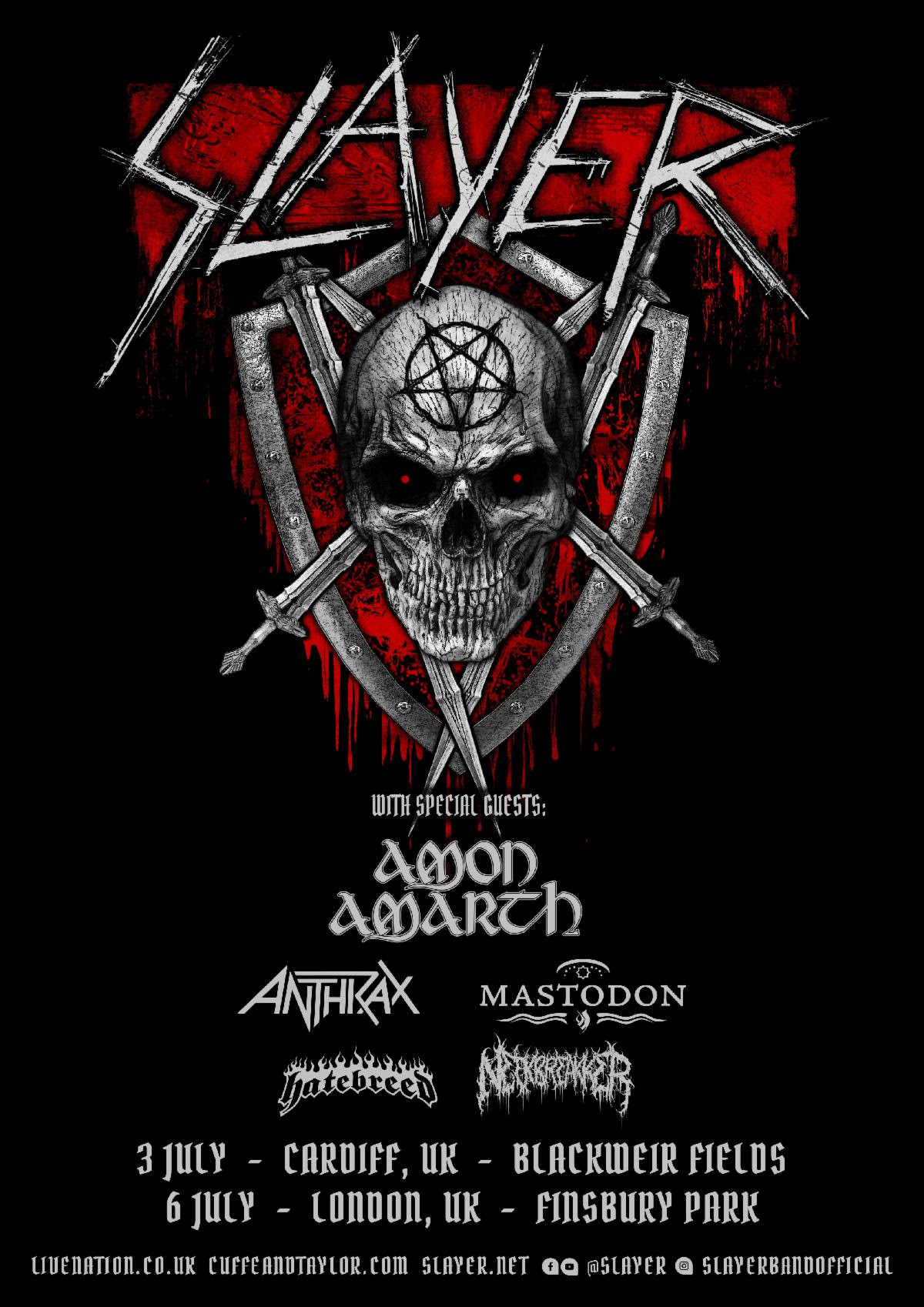 Slayer Announces 2025 Concerts In the US, Canada & The UK - BPM
