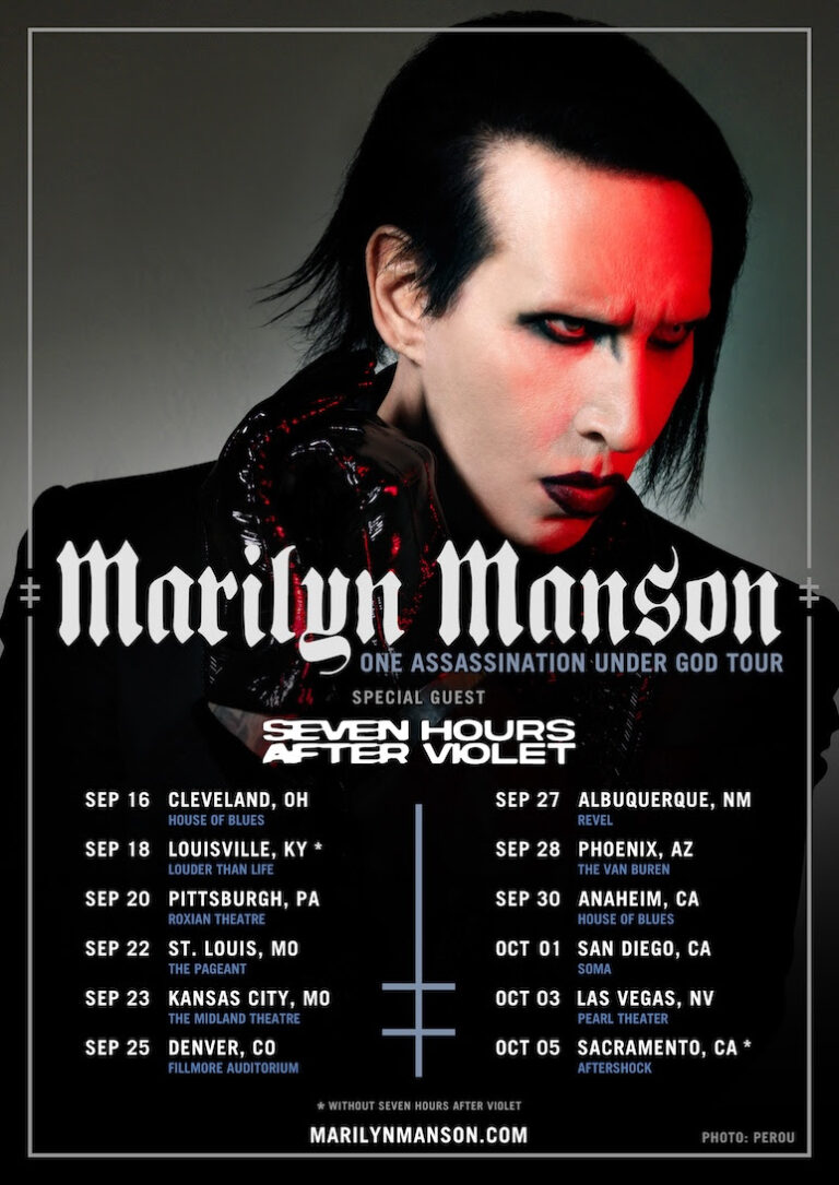 MARILYN MANSON REVEALS SUPPORT ACT, SEVEN HOURS AFTER VIOLET, FOR FALL ...